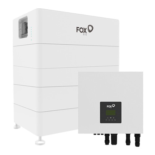 Sistema di accumulo monofase inverter ibrido Fox 5kW accumulo litio... Sistema di accumulo monofase inverter ibrido Fox 5kW accumulo litio...