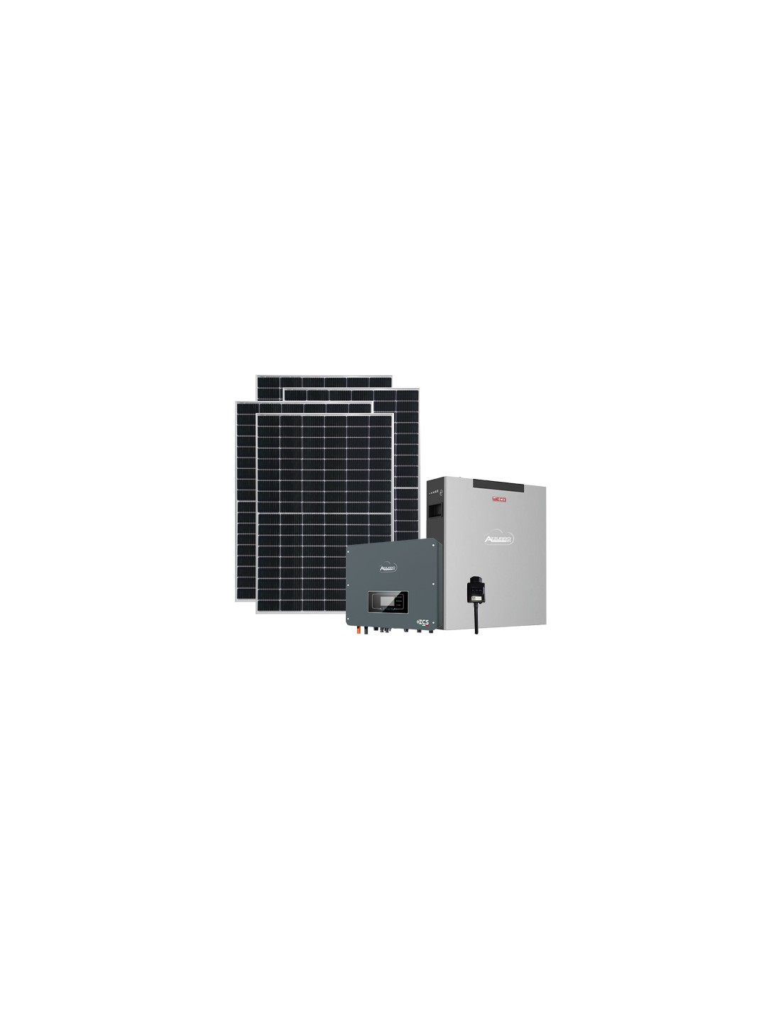 Single-phase photovoltaic kit 4150W inverter Zucchetti 4kW lithium WECO ...
