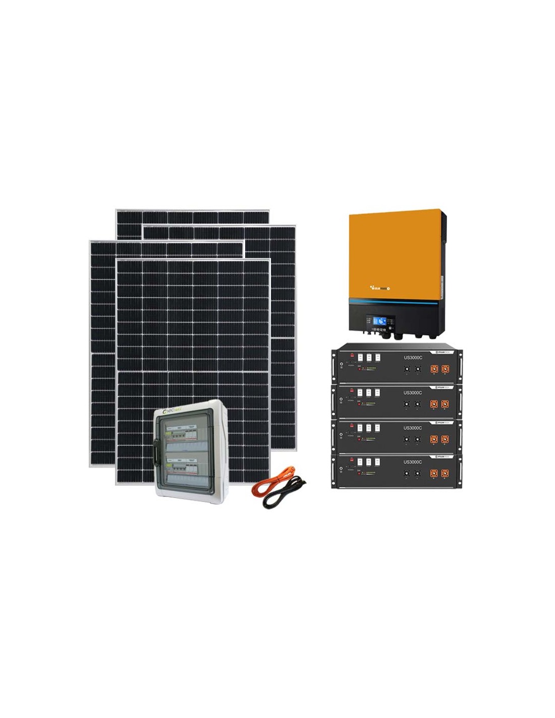 Off-Grid single-phase photovoltaic kit 7470W inverter SP24 8kW lithium ...