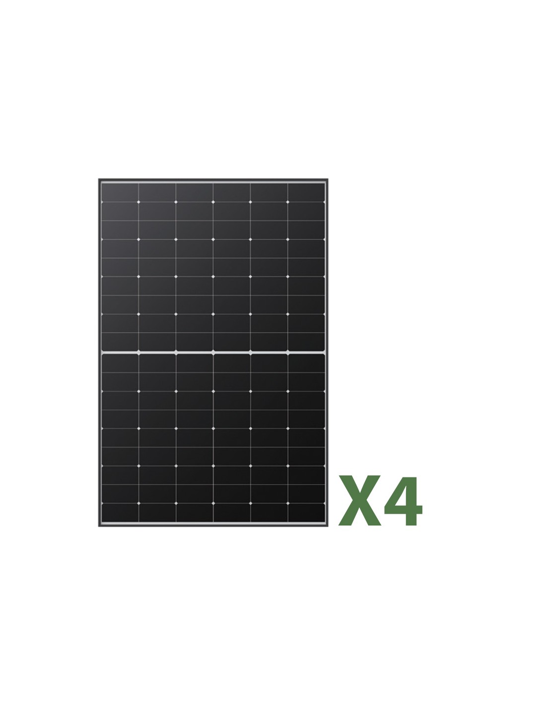 Set 4 Photovoltaik-Solarmodul 430W Gesamt 1720W mono LONGi schwarzem Rahmen