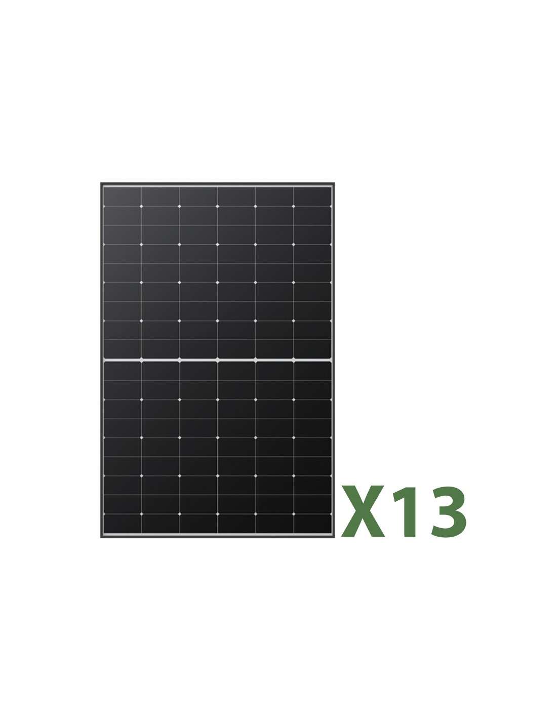 Set of 13 photovoltaic solar panels 430W total 5590W mono LONGi black frame