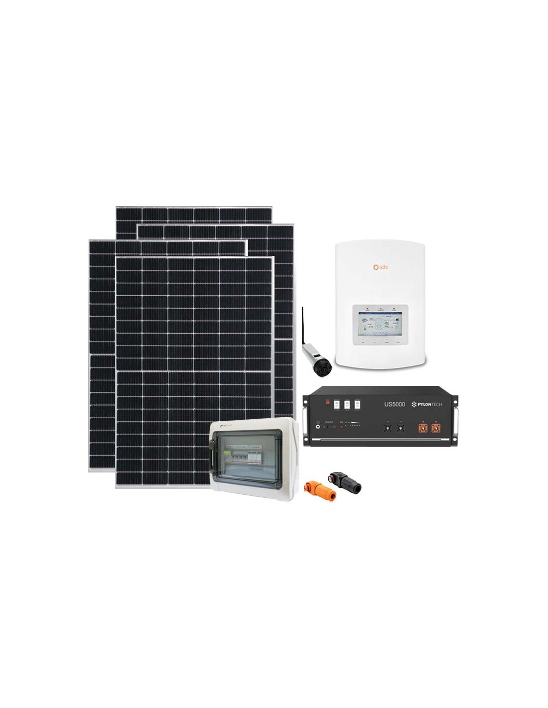 Single-phase Off-Grid photovoltaic kit 2075W inverter Solis 3kW ...