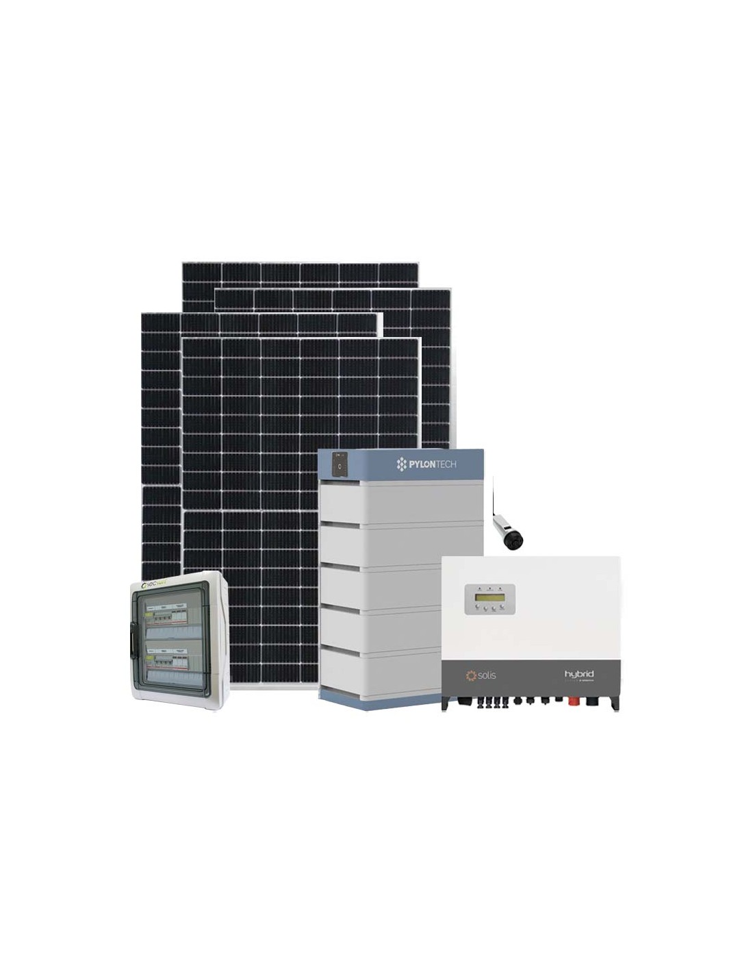 Three-phase Off-Grid photovoltaic kit 8300W Solis inverter 6kW ...