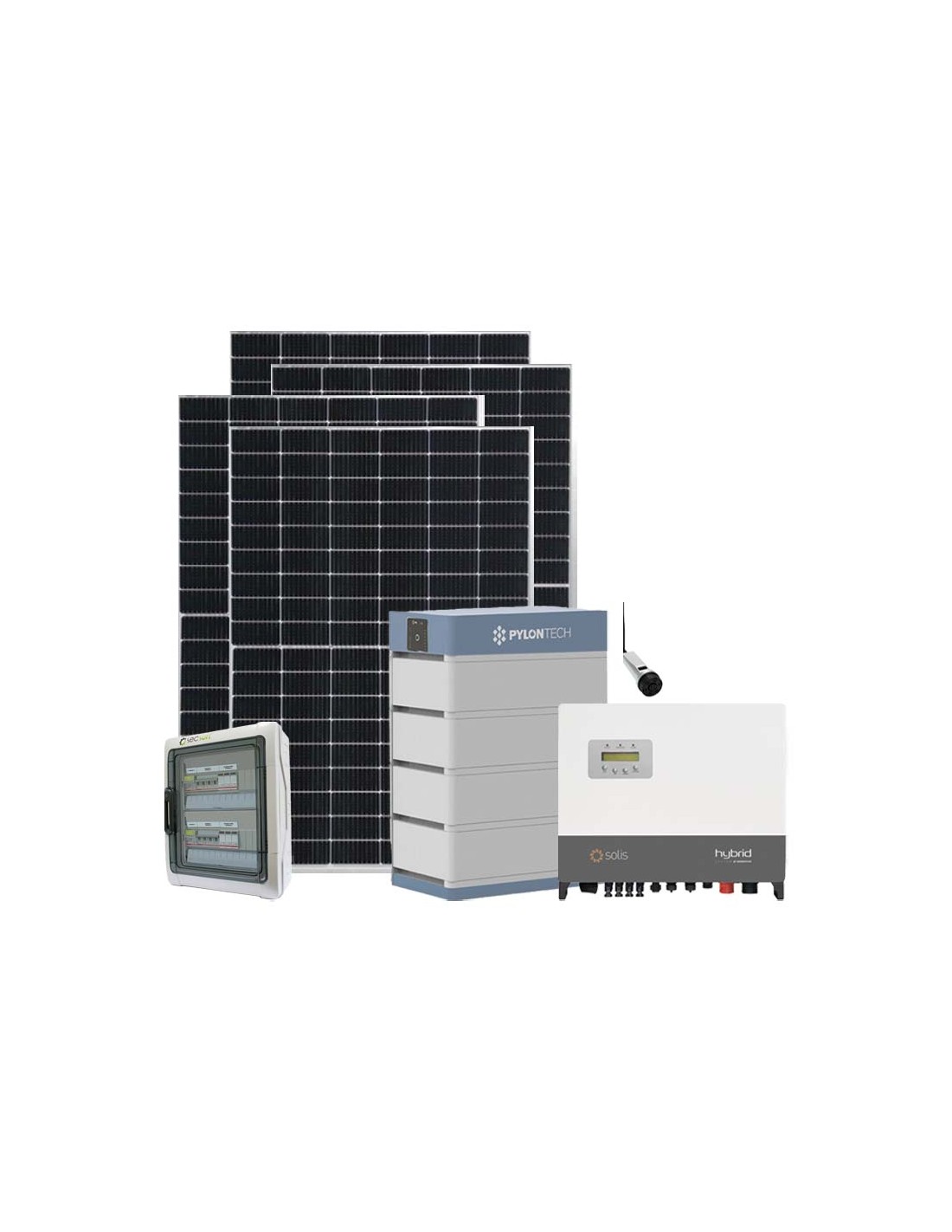 Three-phase Off-Grid photovoltaic kit 9680W Solis inverter 10kW ...