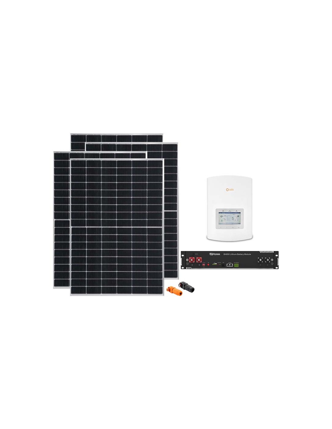 Single-phase photovoltaic kit 4980W inverter Solis 4.6kW lithium Dyness ...