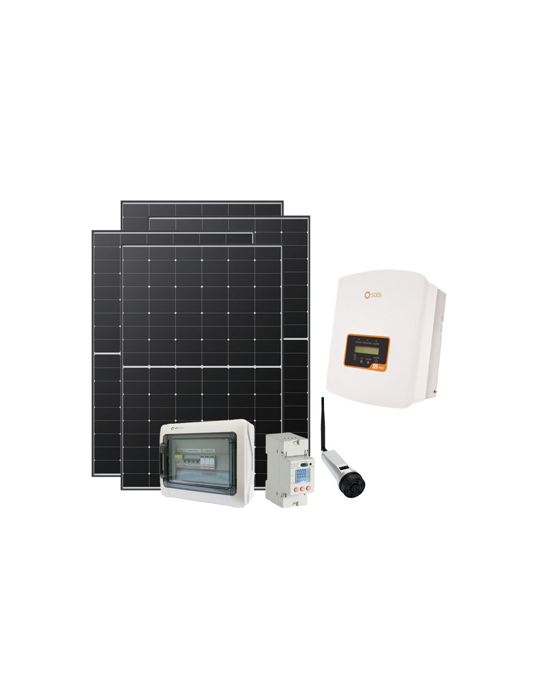 Photovoltaic Kit 1290W single-phase inverter Solis mini 1kW zero entry ...