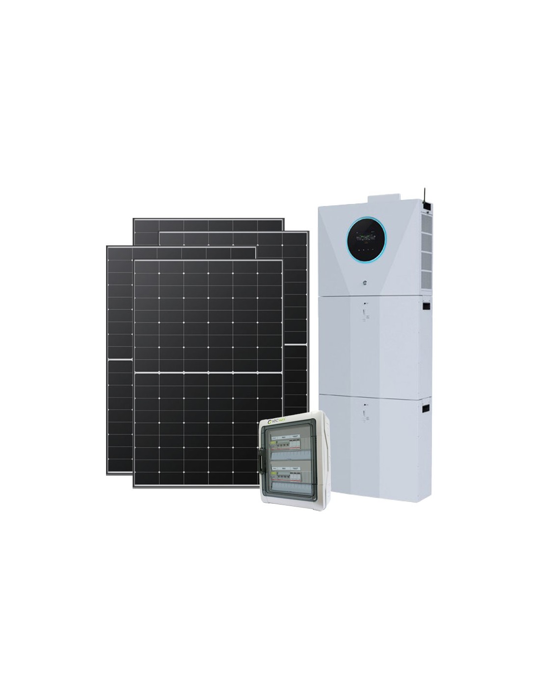 Single-phase photovoltaic Kit 6880W PLUS inverter ESS810 8kW lithium 10 ...