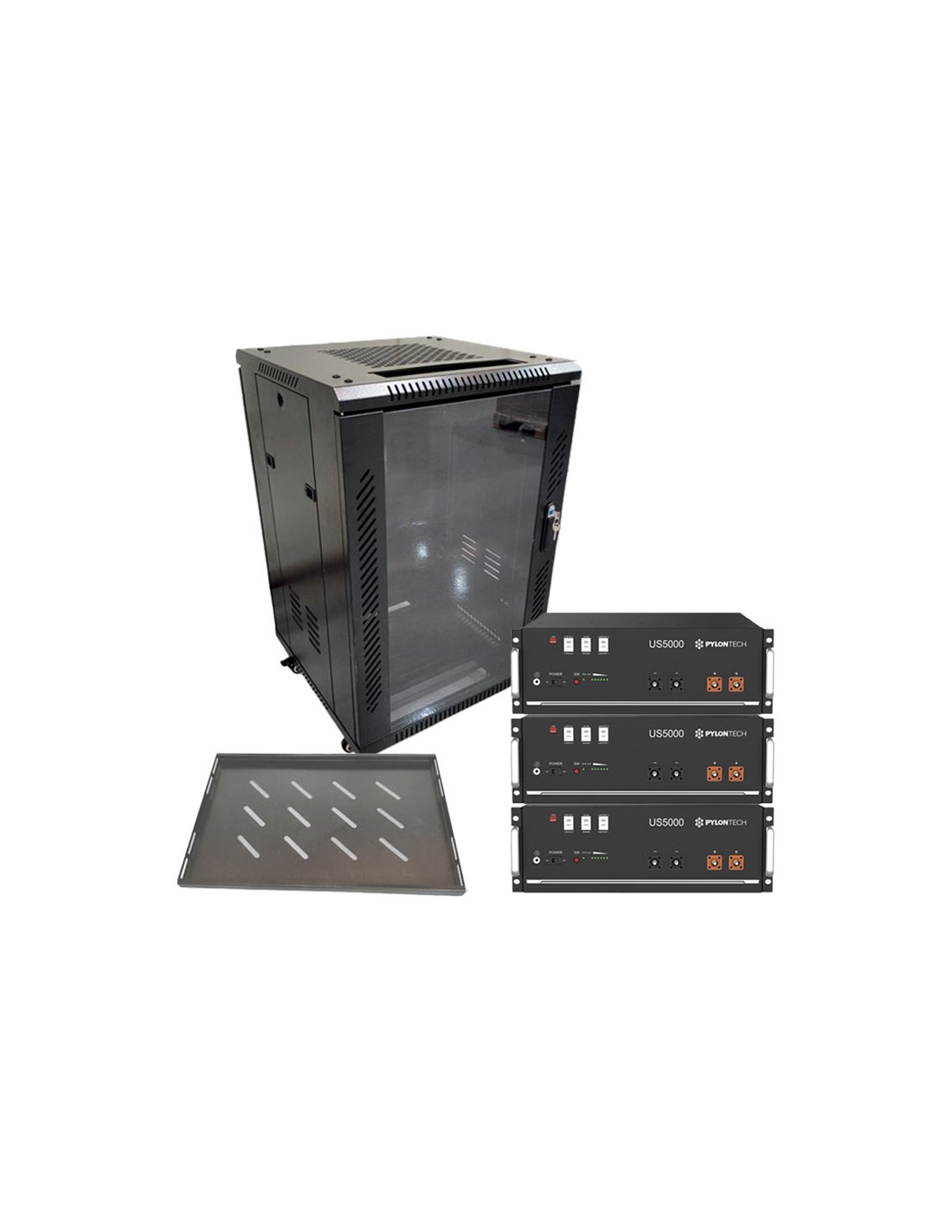 Système de stockage de 14.4kWh avec batteries au lithium Pylontech US5000