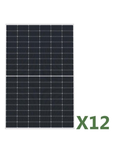 Set of 12 photovoltaic panels 440W total 5280W bifacial mono EGING PV ...