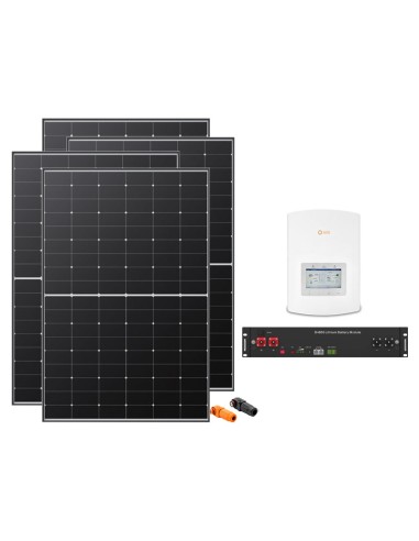 Single-phase photovoltaic kit 6880W inverter Solis 6kW lithium Dyness 2 ...