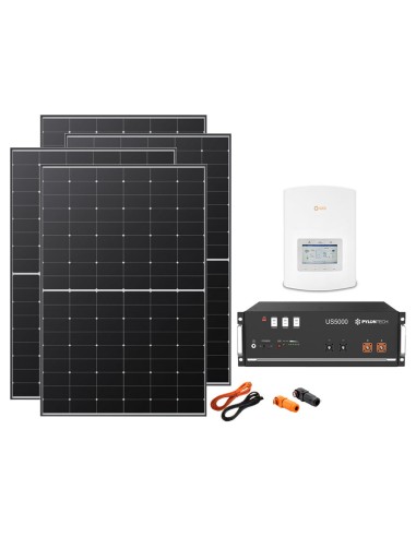 Single-phase photovoltaic kit 6880W hybrid inverter Solis 6kW Pylontech ...