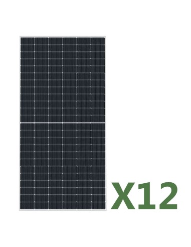 Set of 12 photovoltaic solar panels 580W total 6960W mono EGING PV half ...