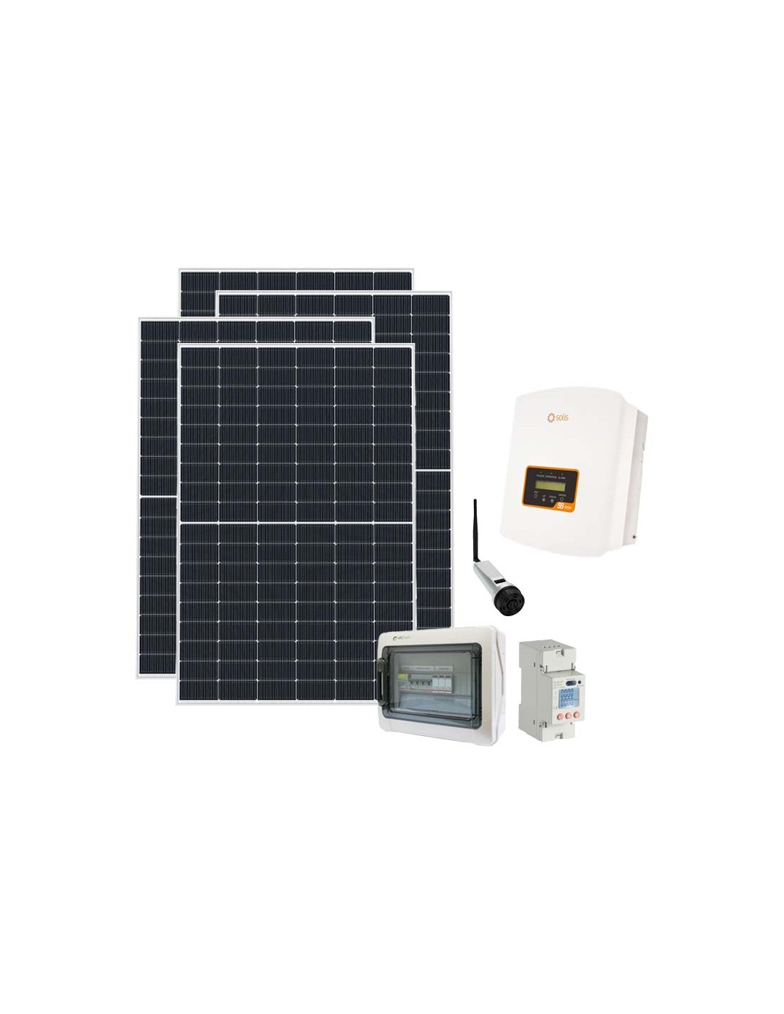 Einphasiger Photovoltaik-Kit 3520W Solis mini 3kW-String-Wechselrichter