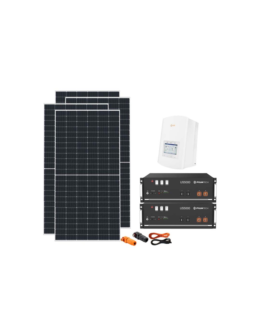 Kit photovoltaïque monophasé 5220W PRO onduleur Solis 5kW Pylontech 9.6kWh