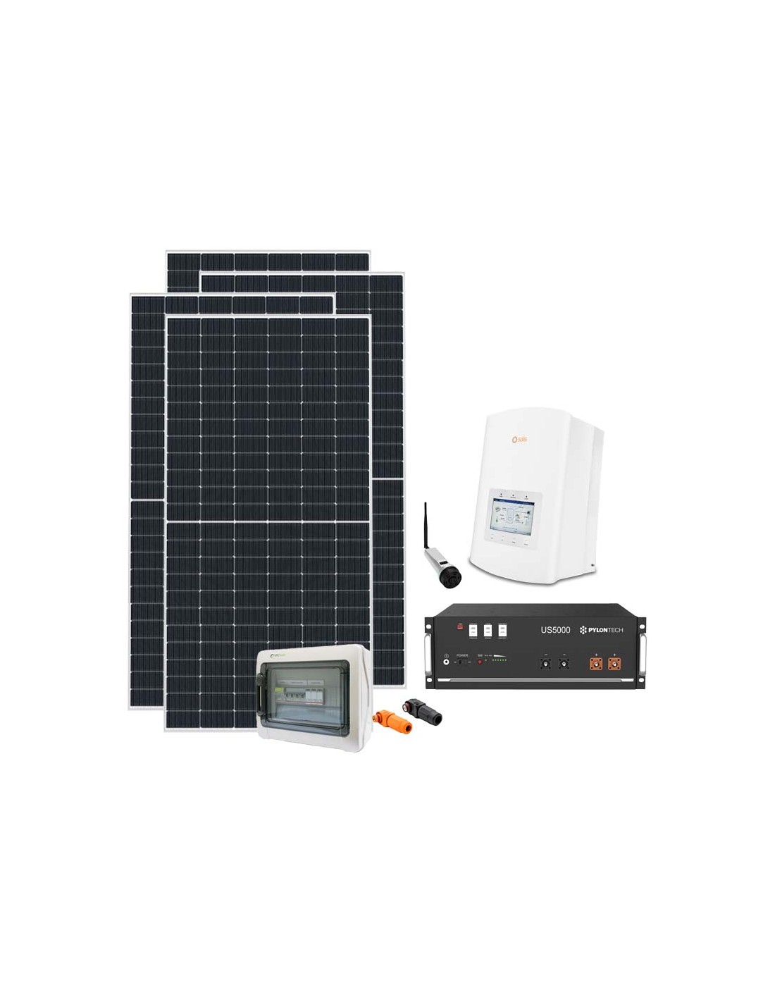 Single-phase Off-Grid photovoltaic kit 3480W inverter Solis 3kW ...