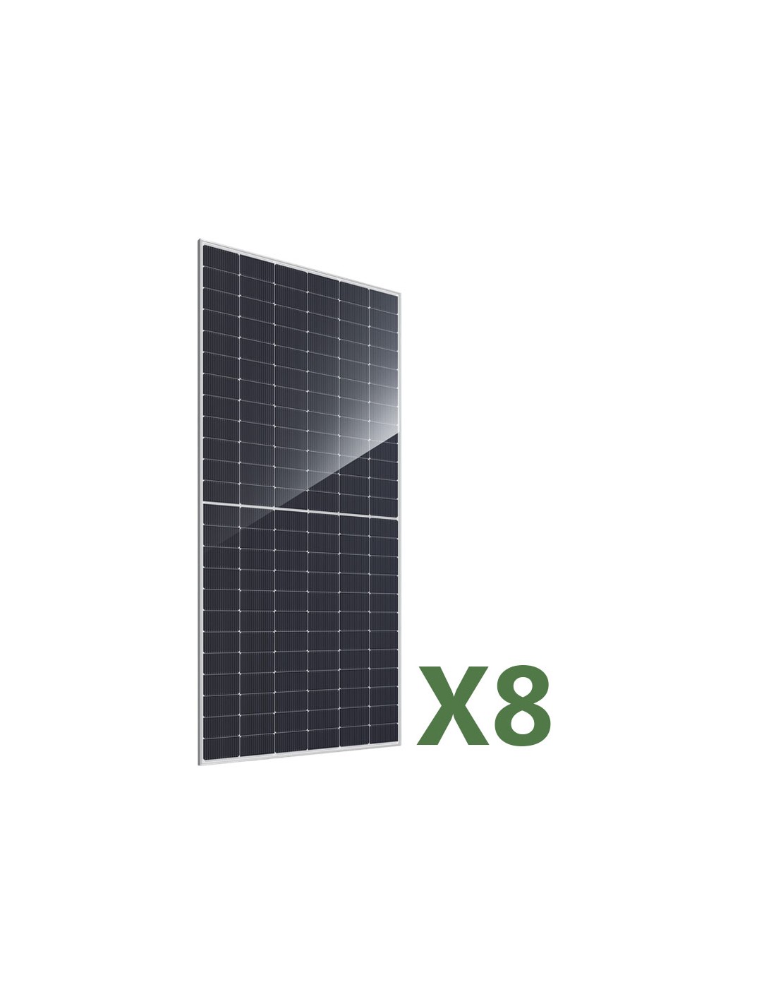 Set of 8 bifacial photovoltaic panels 585W total 4680W mono JA Solar ...