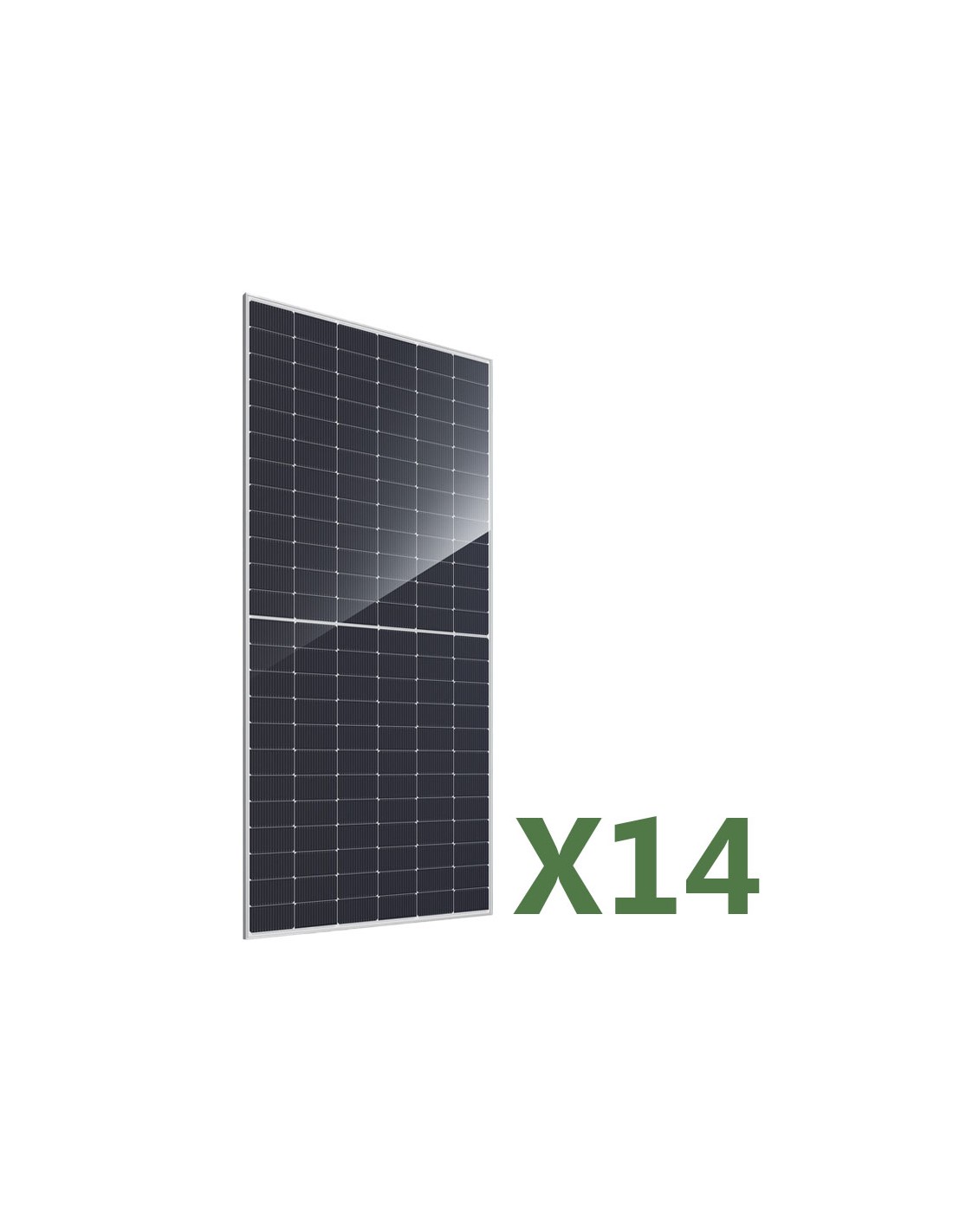 Set of 14 bifacial photovoltaic panels 585W total 8190W mono JA Solar ...