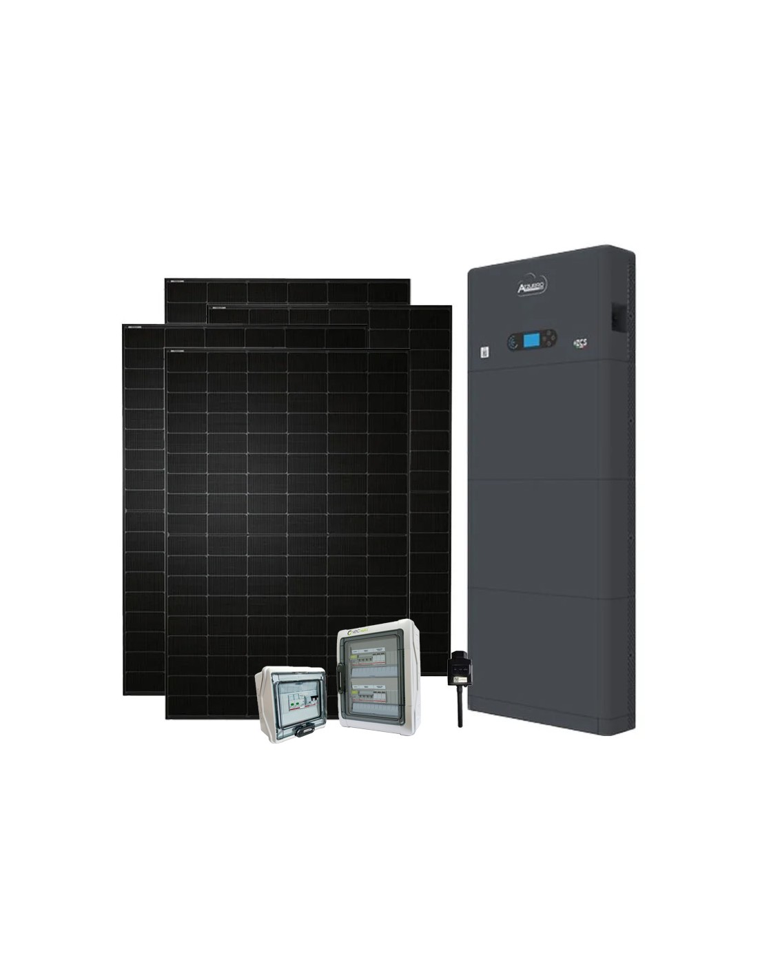 Einphasiger Photovoltaik-Kit 4005W Plus inverter Zucchetti 3kW lithium 5.12kWh