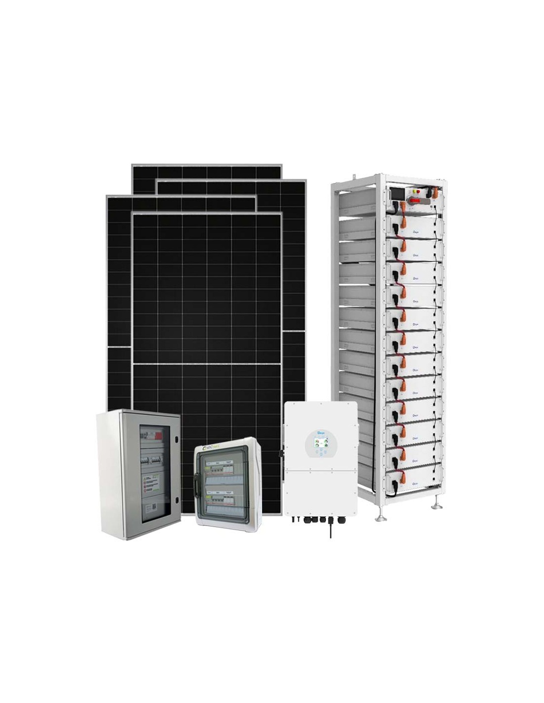 Kit fotovoltaico trifásico 49560W PLUS inversor 50kW DEYE litio BOS-GM ...